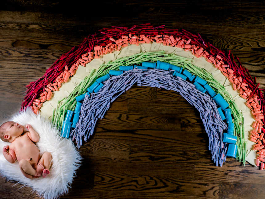 Mom’s ‘double rainbow’ baby honored in stunning photo as her ‘miracle ...