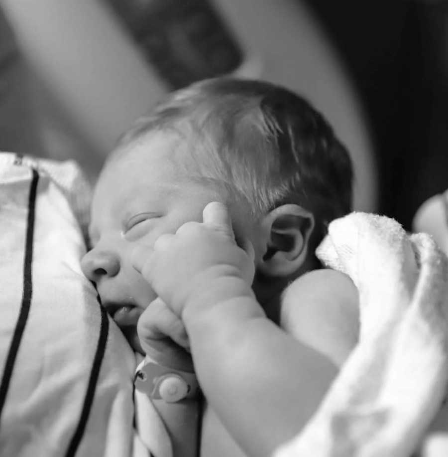 ‘Turn on the lights. What’s wrong with my baby?’ He thrashed in my arms ...