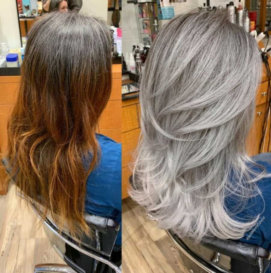 This California Hairstylist Is Helping Women Embrace Their Natural Gray ...